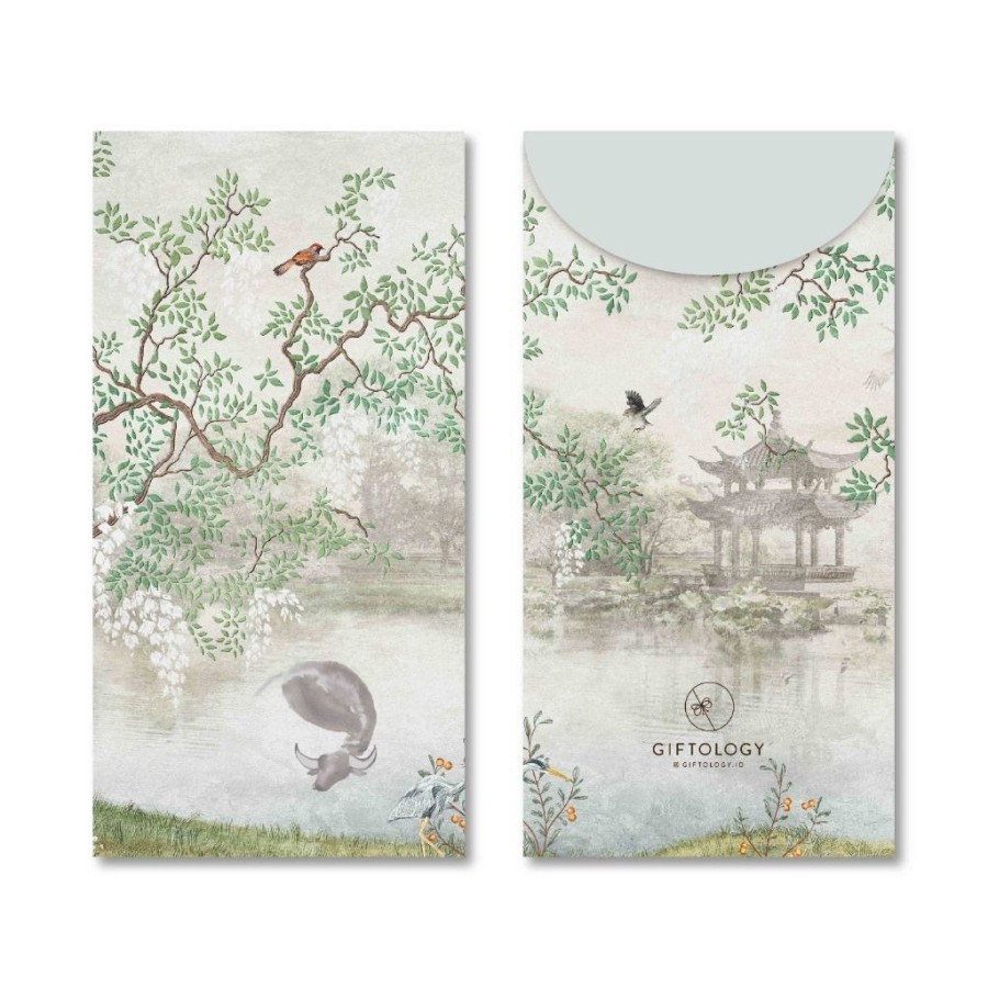 Jual Amplop Angpao Modern | Angpao Chinoiserie isi 5 pcs - Sage Green ...