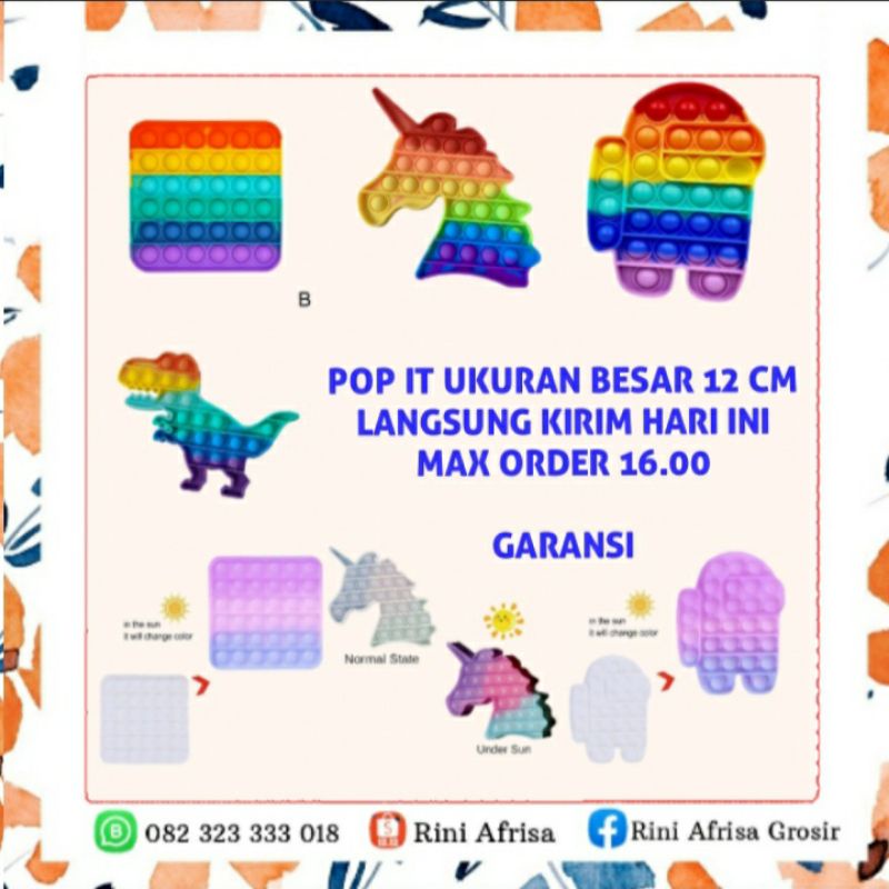 Jual Pop It Popit Besar 12cm | Shopee Indonesia