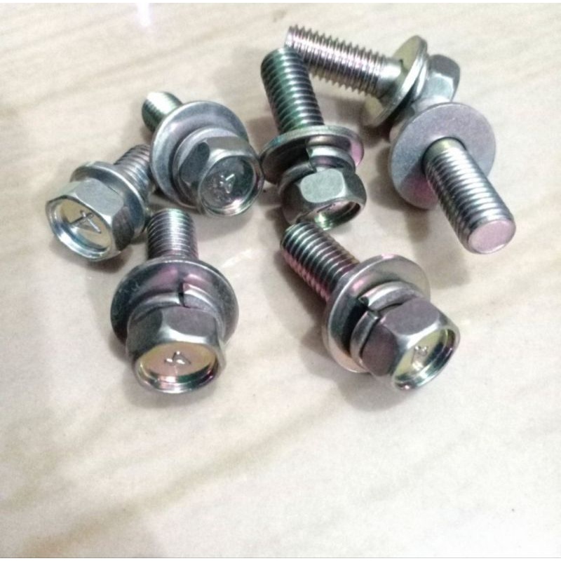 Jual baut mur (doble ring) m8x25 | Shopee Indonesia