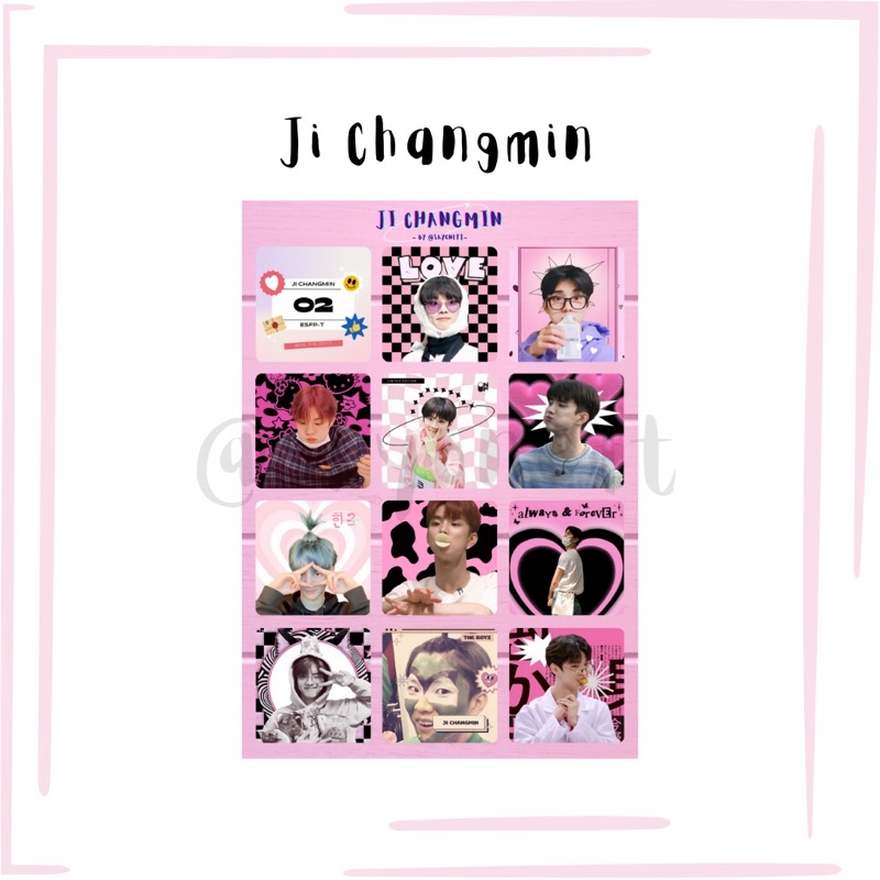 Jual THE BOYZ STICKER DECO CORE AESTHETIC STIKER PINK KISS CUT A6 ...