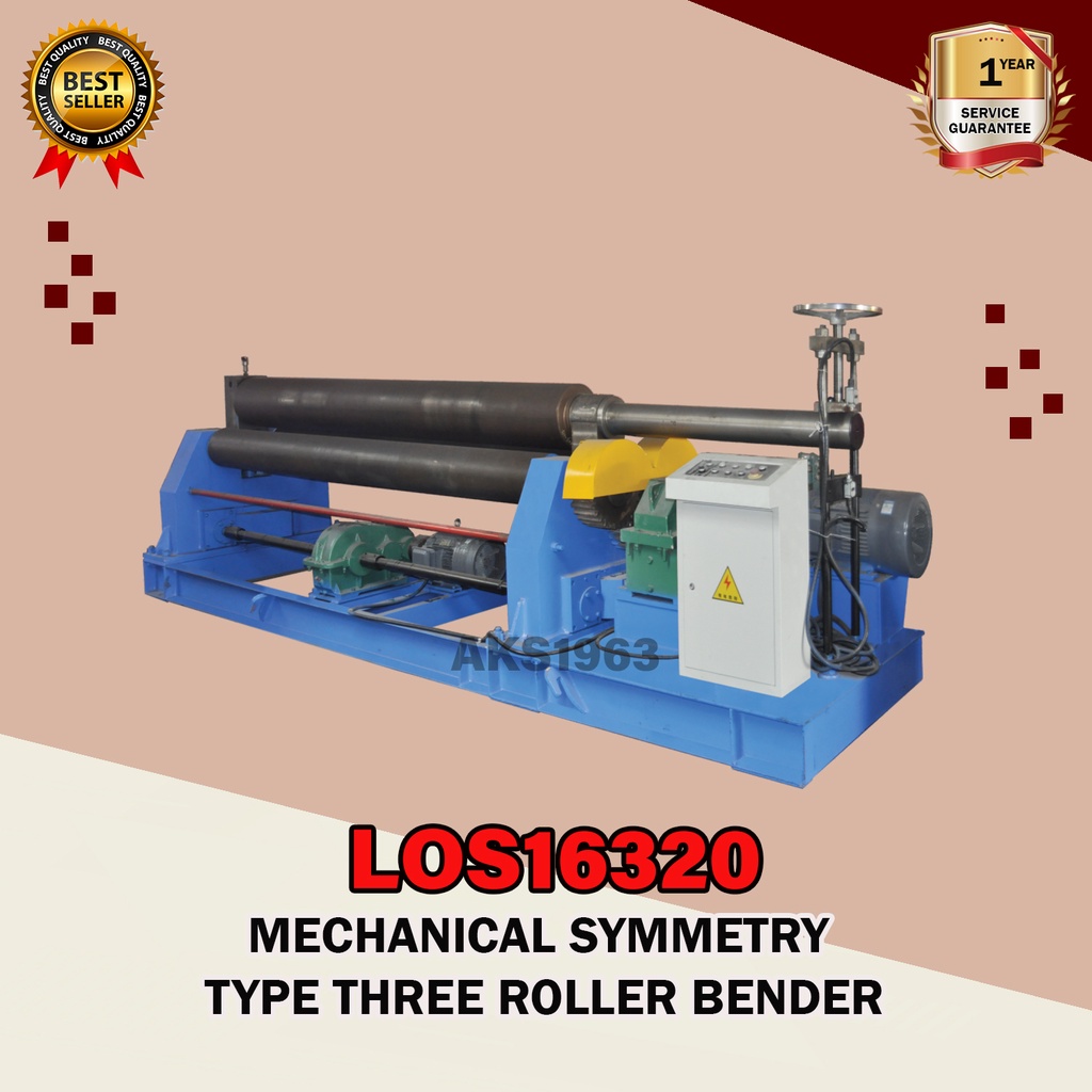 Jual Mesin Roll Bending Plat Besi 3 Roller Bender 16x3200mm 15Kw ...