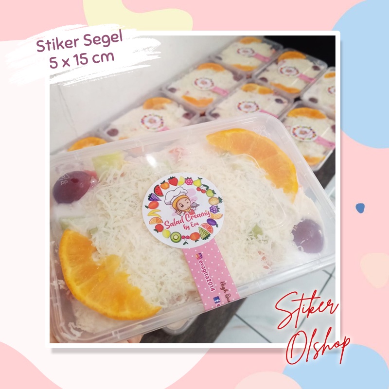 Jual (SO) Stiker Segel Snack Murah Panjang 500 pcs Toples Kue Packing ...