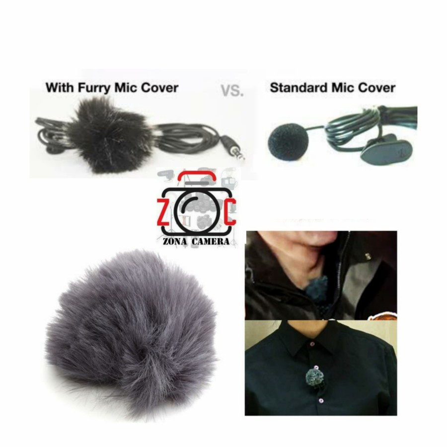 Jual Furry Windshield Clip On Microphone Kecil Bulu Kucing Deadcat ...