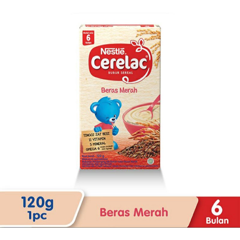 Jual nestle cerelac beras merah bubur bayi usia 6-24bulan 120gr ...