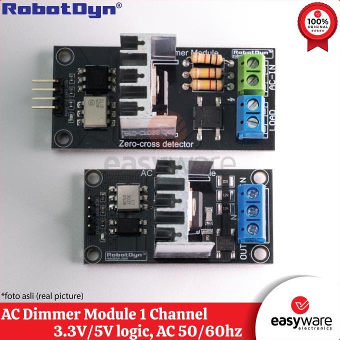 Jual DIMMER AC LIGHT MODULE 1 CHANNEL 3.3V 5V 220V 110V ROBOTDYN AC LIGHT D | Shopee Indonesia