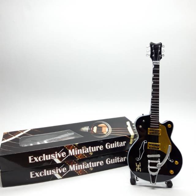 Jual Miniatur Gitar Gretsch Black Bobby Kool SID Baby Newborn ...