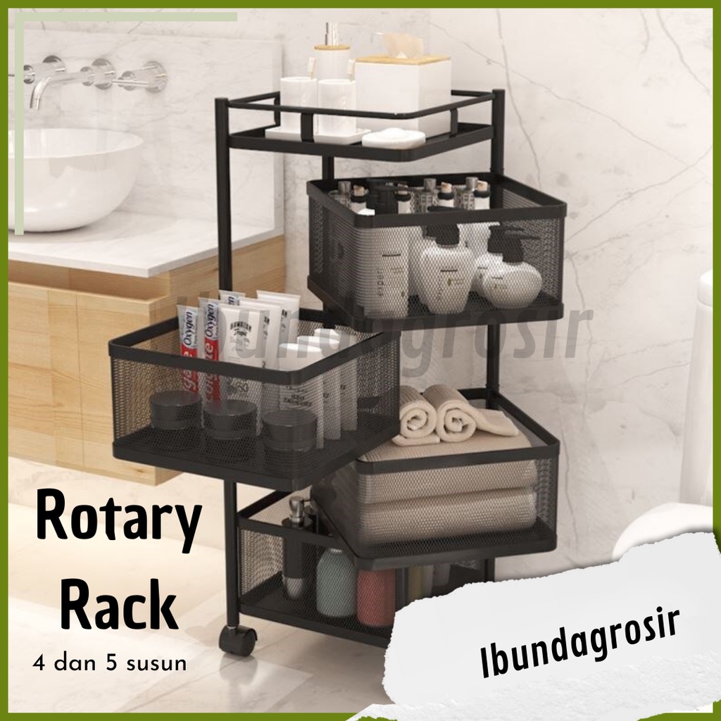 Jual Rak Penyimpan Besi Putar 4 dan 5 Susun Multifungsi dan Serbaguna ...