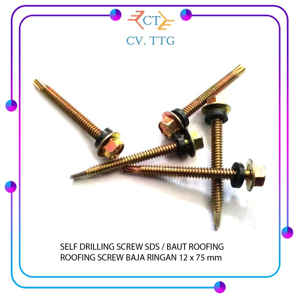 Jual SELF DRILLING SCREW SDS / BAUT ROOFING / ROOFING SCREW BAJA RINGAN ...