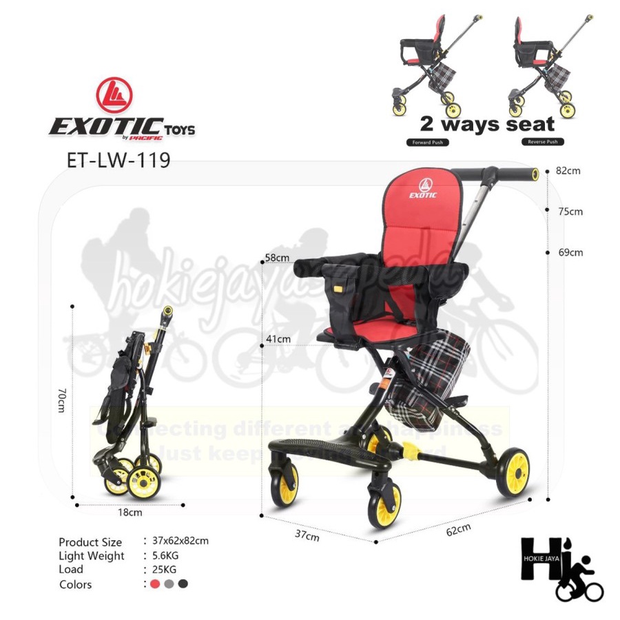 Jual Magic Stroller Exotic LW 119 Kereta Dorong Stroler bangku 2 arah ...