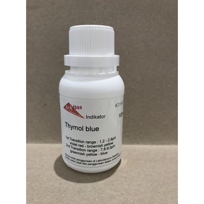Jual Timol biru 100ml indikator Thymol blue indicator | Shopee Indonesia