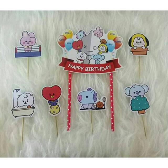 Jual Topper BT21 baby Topper BTS Topper BT21 topper ulang tahun topper ...