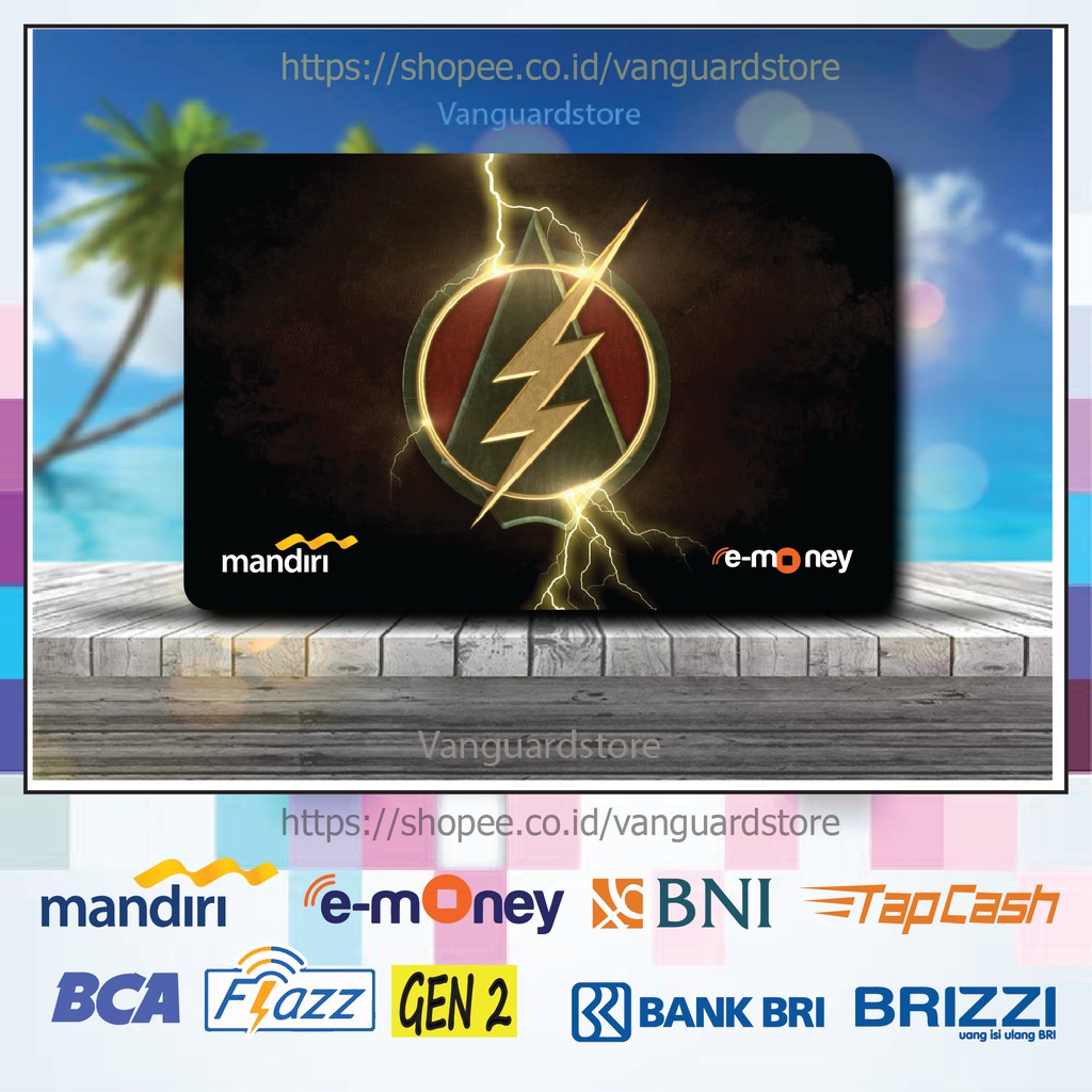 Jual KARTU E MONEY E TOLL SUPERHERO LOGO THE FLASH ANIME 47 EMONEY ...
