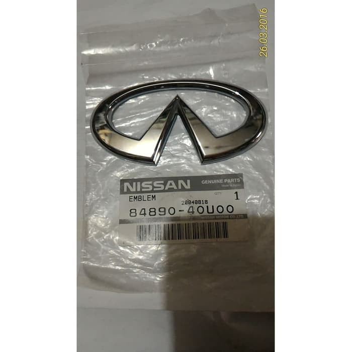 Jual EMBLEM INFINITY NISSAN A3 ORIGINAL 84890-40U00 ORIGINAL PARTS ...