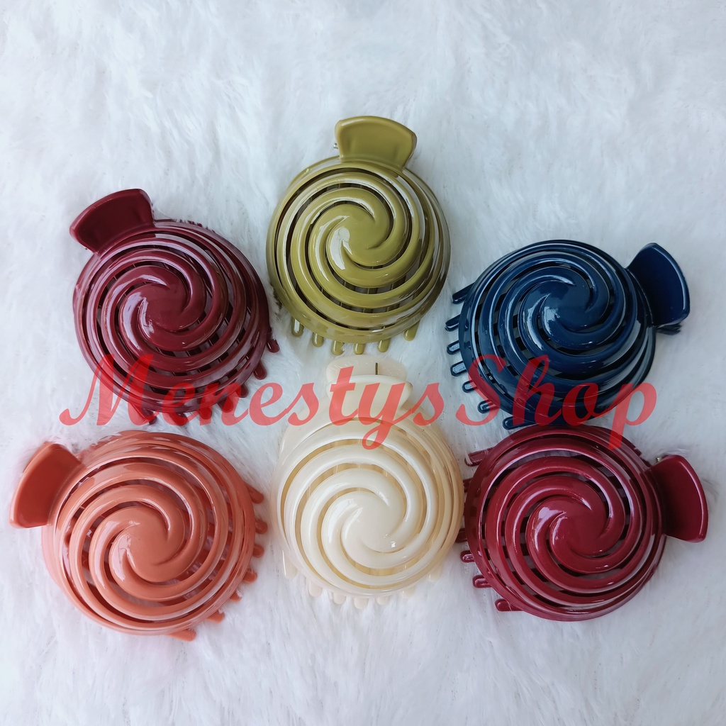 Jual JEPIT RAMBUT MODEL KEONG 6 CM KECIL JEPIT SANGGUL JEPITAN BULAT ...