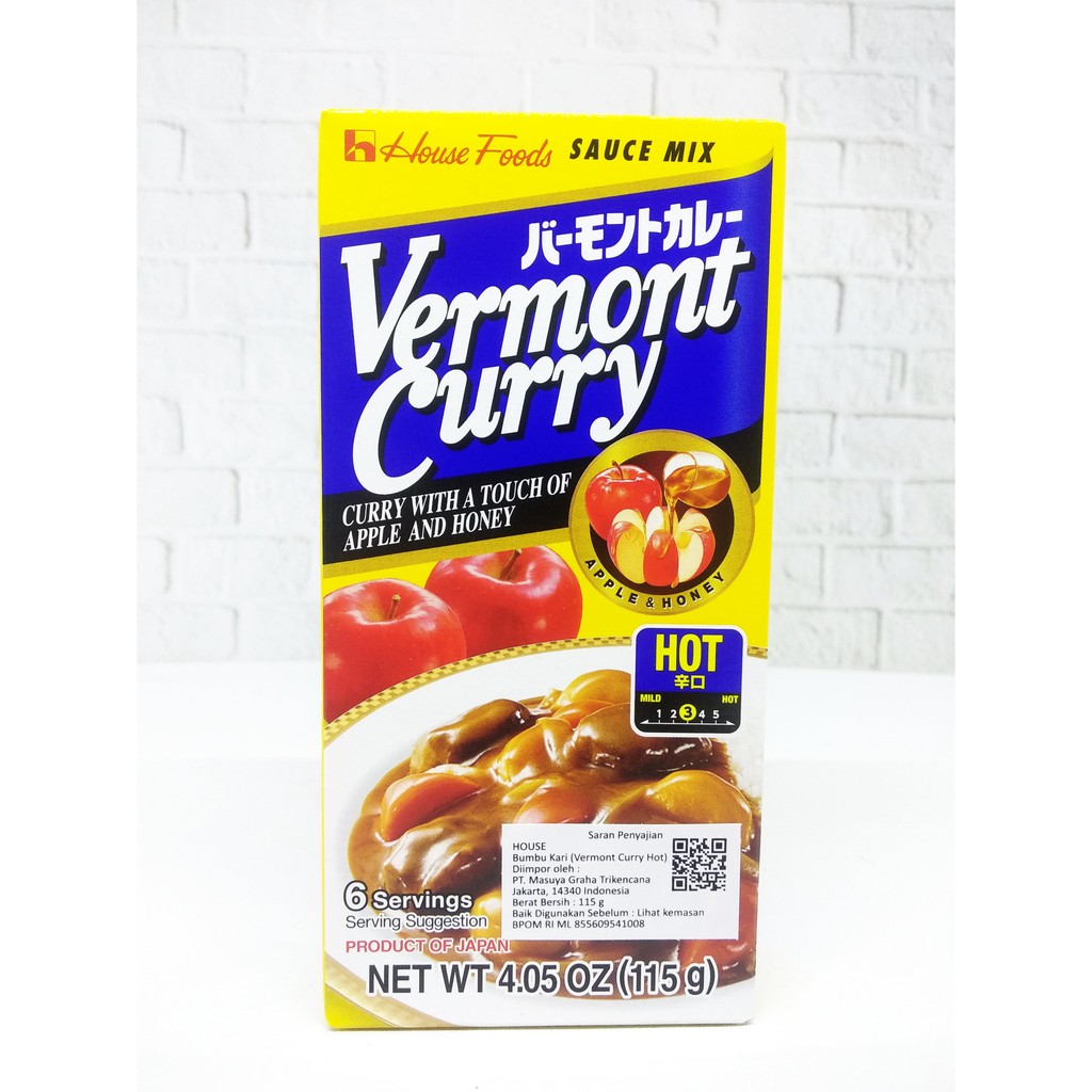 Jual House Vermont Curry Hot 115G / Bumbu Instan Kari Jepang Pedas ...