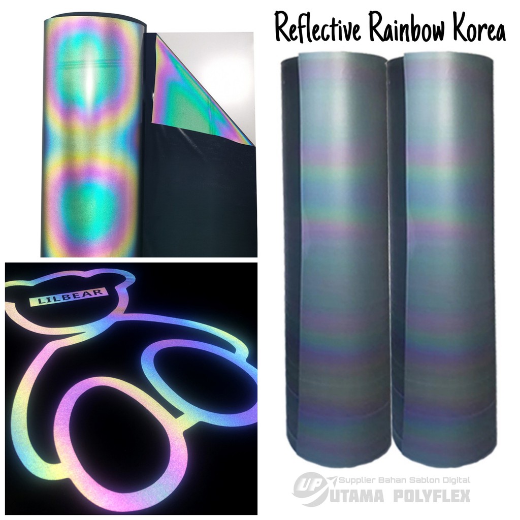 Jual Polyflex Reflective Rainbow Korea Premium Quality / Poliflex ...