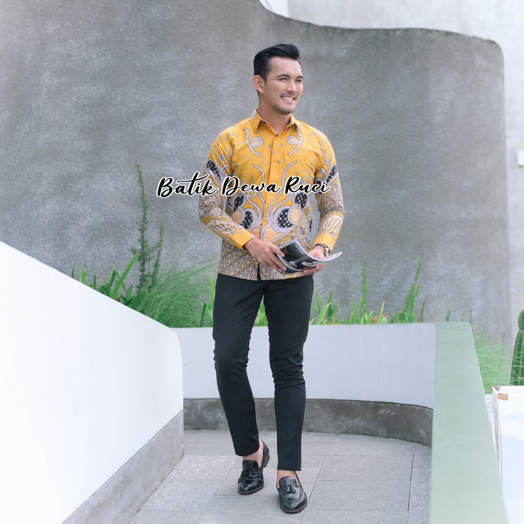 Jual Batik Pria OYOT KUNING Batik Modern Full Furing High Quality ...