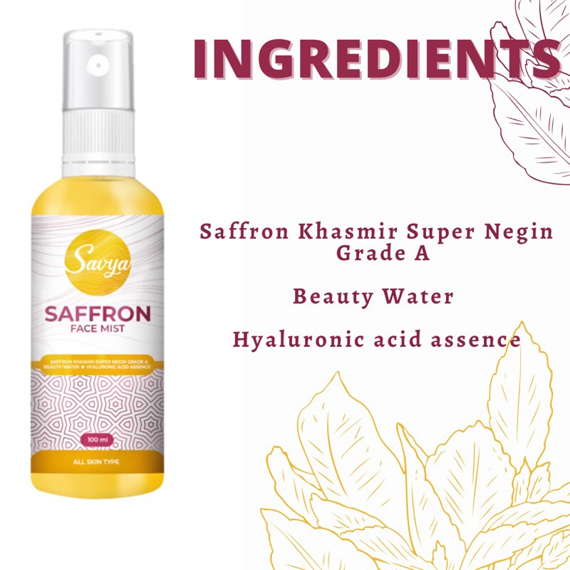Jual FACEMIST SAFFRON WITH HYALURONIC ESSENCE 100Ml | FACEMIST SAFRON ...