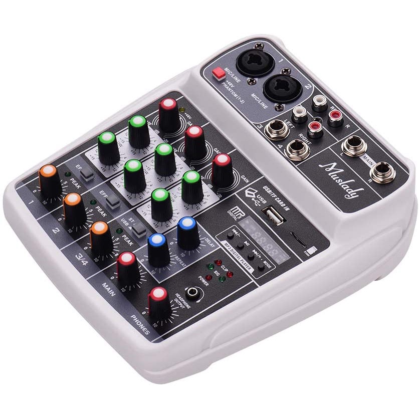 Jual Muslady Professional Compact Mixing Console Mixer 4 Channel ...