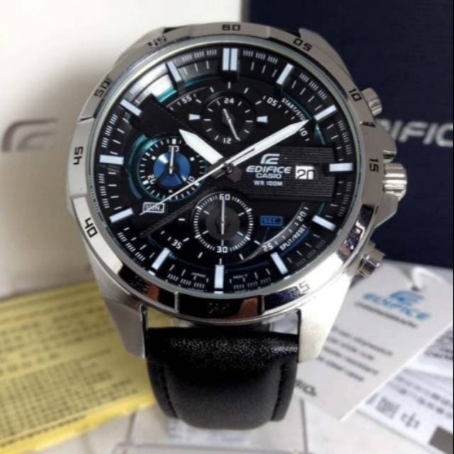 Jual Jam Pria Merek Casio Edifice EFR 556 Leather Original BM Fullset ...