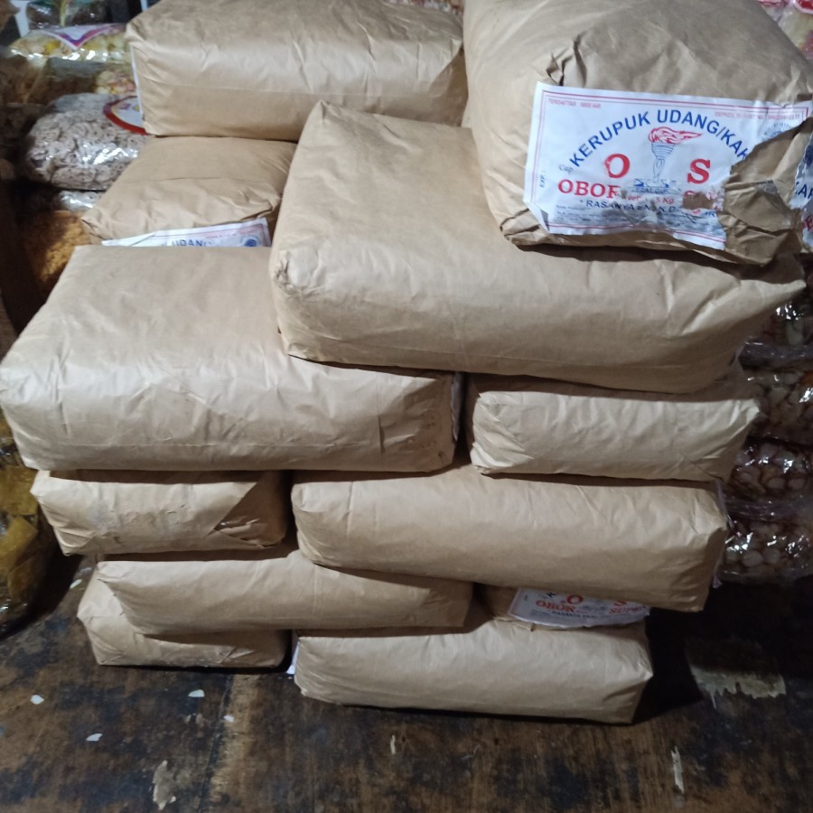 Jual 1 Ball Kerupuk Obor Super Merah Kerupuk Udang/ Kaka Berat 5 KG ...