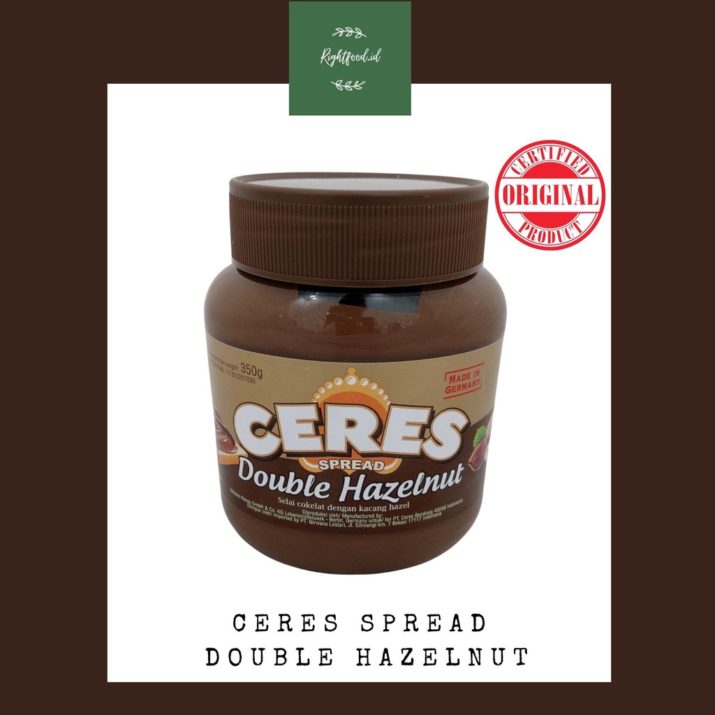 Jual Selai cokelat kacang Ceres spread Double Hazelnut 350 gr (mirip ...
