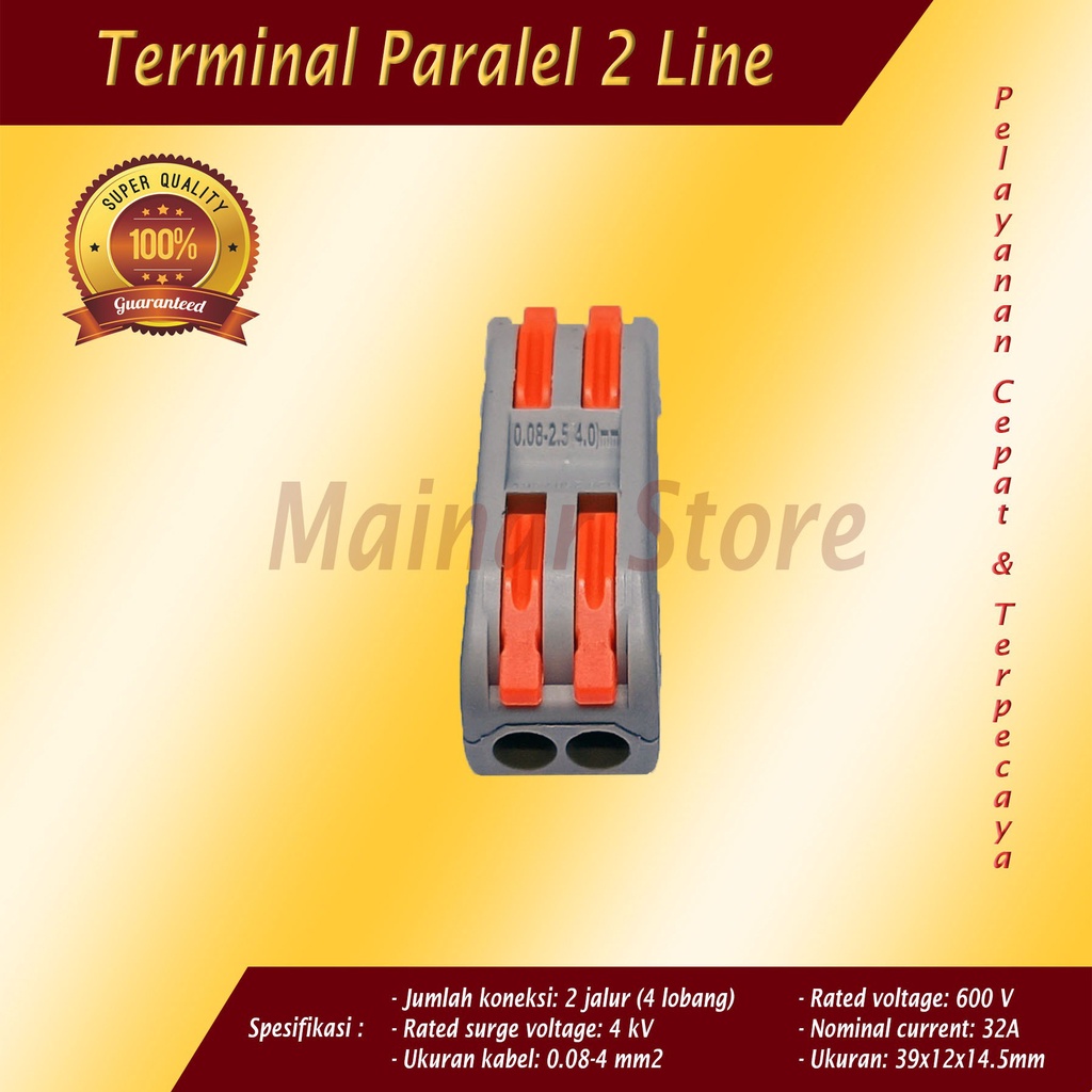 Jual Terminal Paralel 2 Line Konektor Jalur Kabel Sambungan Connector ...