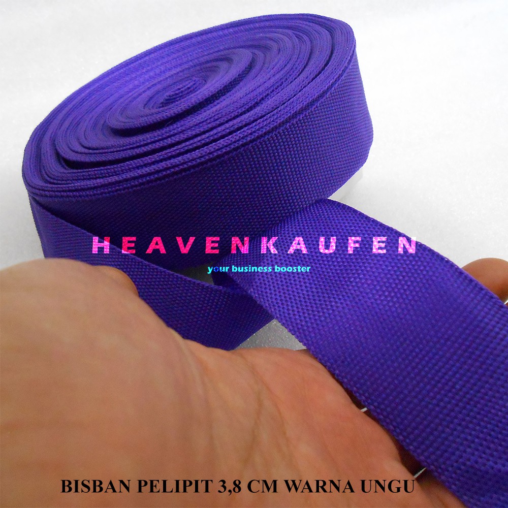 Jual Bisban Pelipit / Webbing PCR Warna Ungu Lebar 3,8 cm Harga Per Rol ...