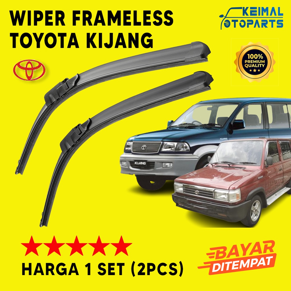 Jual Wiper Kijang Model Frameless 1 Set Kiri dan Kanan / Karet Wiper ...