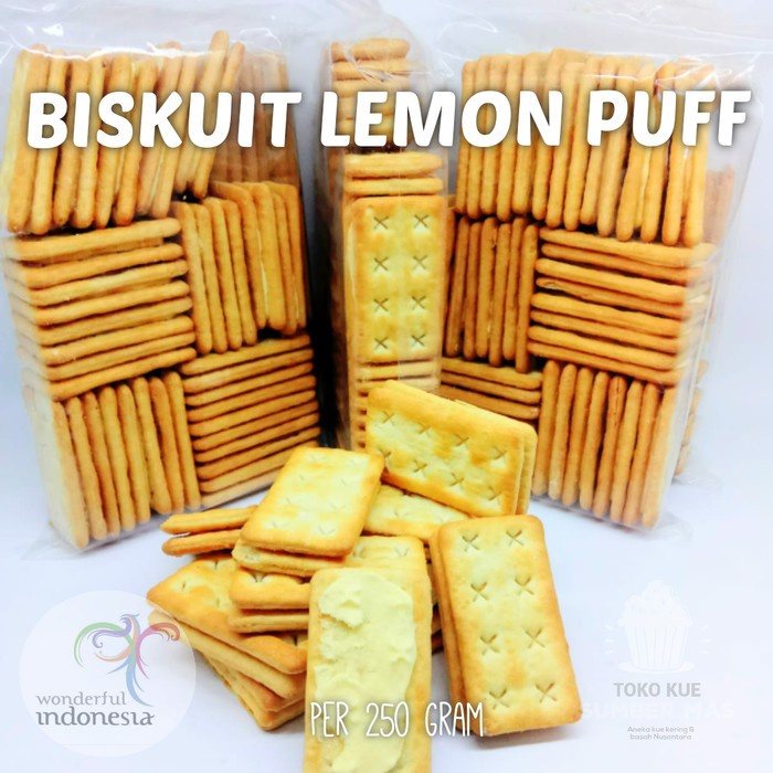 Jual BISKUIT LEMON PUFF / KHONG GUAN / BISKUIT KILOAN 500 GR | Shopee ...