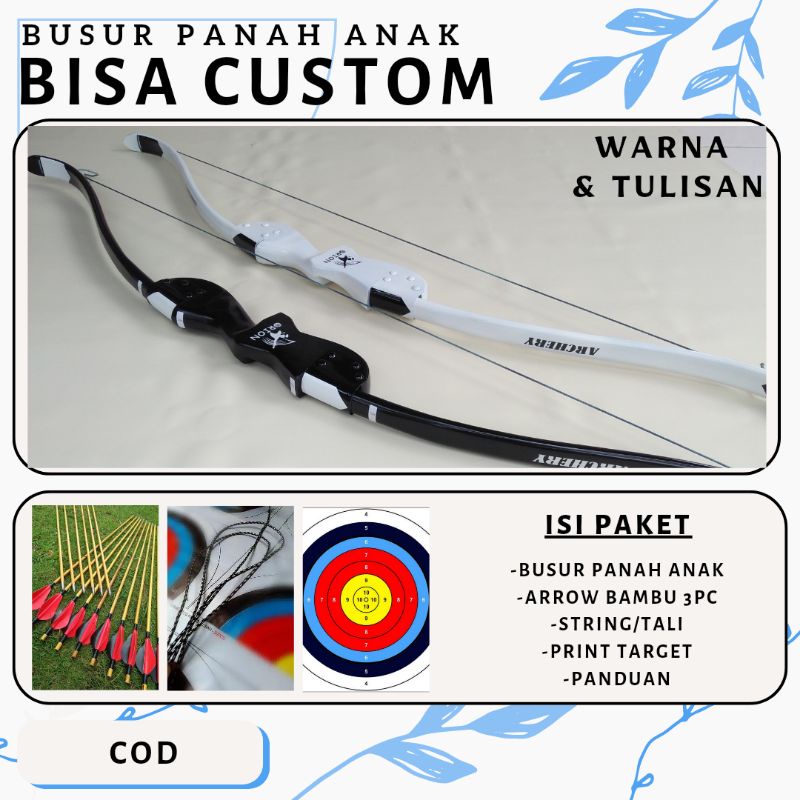 Jual Busur Panah Anak Bisa Custom Warna Dan Tulisan | Shopee Indonesia