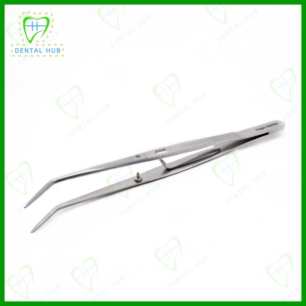 Jual Dental Pinset Kunci Bengkok 15cm Pinset Endo Locking Tweezer ...