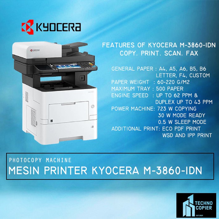 Jual Mesin Kyocera Fotocopy M 3860 Idn M 3660 Idn M3860 Original