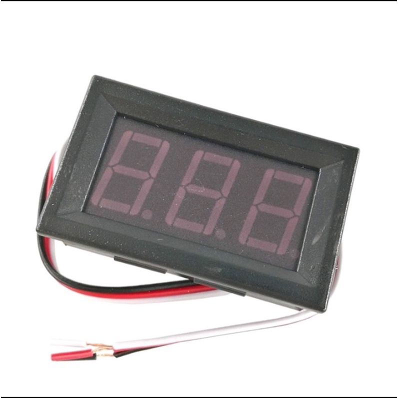 Jual Voltmeter (tiga kabel) DC 0V-40V / DC 0V-100V 0,56" | Shopee Indonesia