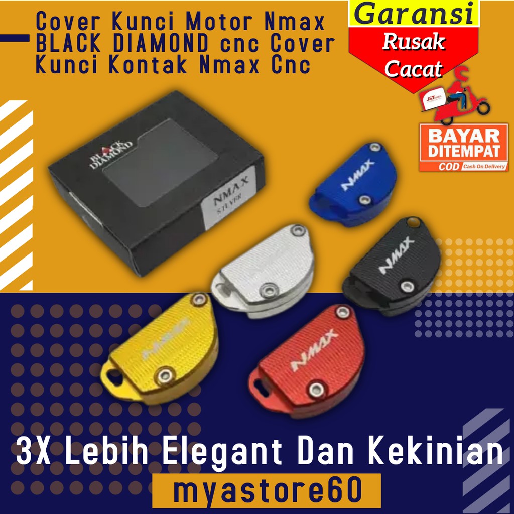 Jual Cover Kunci Motor Nmax BLACK DIAMOND cnc Cover Kunci Kontak ...