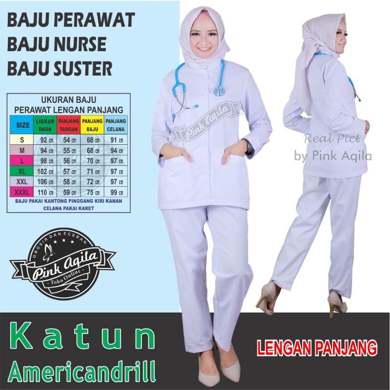 Jual BAJU PERAWAT WANITA LENGAN PANJANG | Shopee Indonesia
