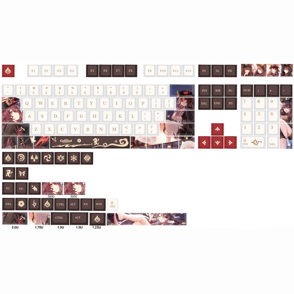 Jual Anime Game Theme Keycap Genshin Impact Hutao Personality ...