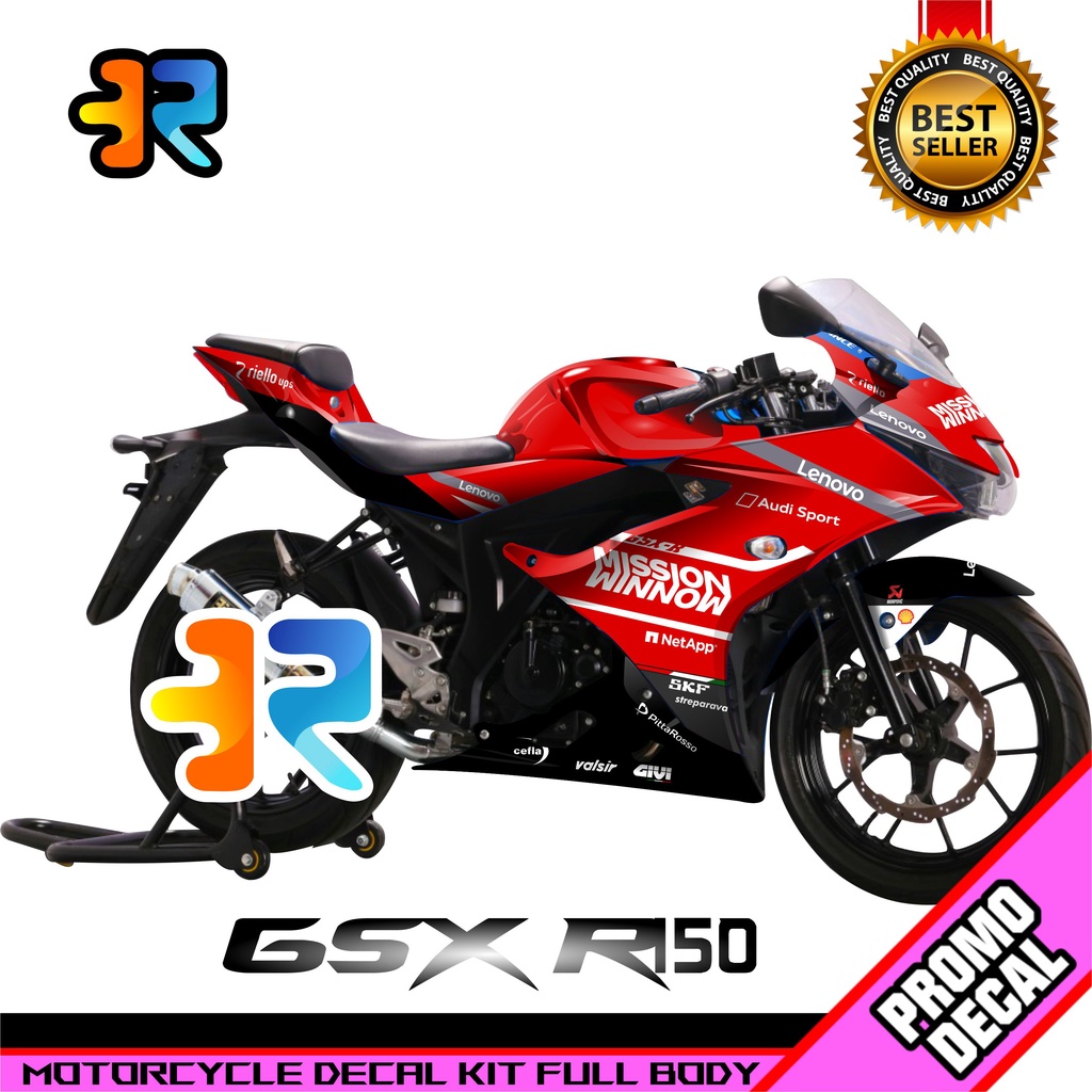 Jual Decal Motor GSX R150 Desain Mission Winnow Sticker Decal Full Body ...