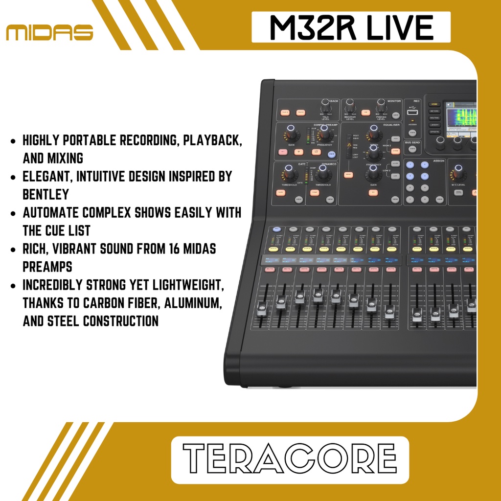 Jual Midas M32R Live M32-R M 32 Digital Mixer 16 Channel 40 Input ...