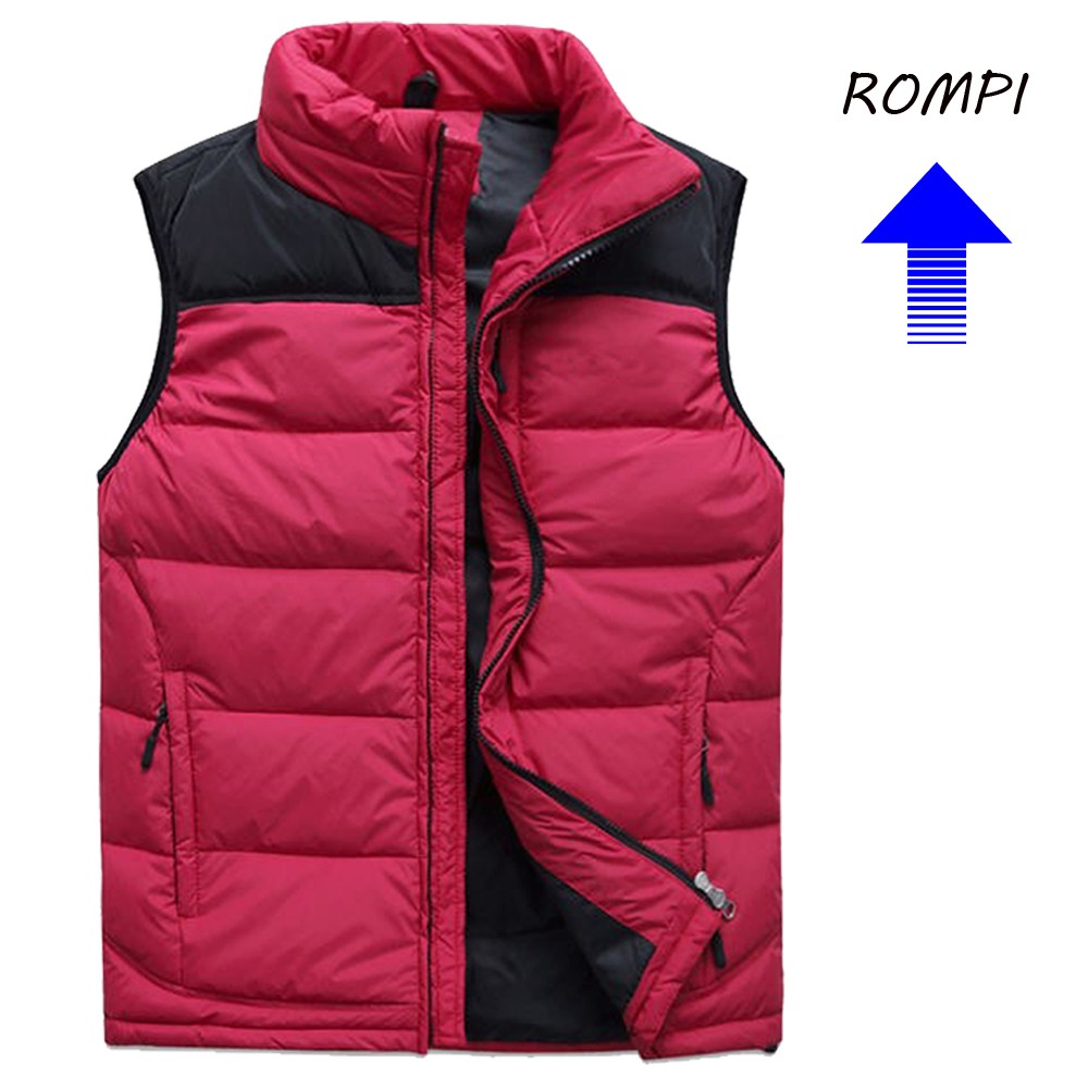 Jual Rompi Vest Pria Merah Parasut Tanpa Logo Polos | Shopee Indonesia