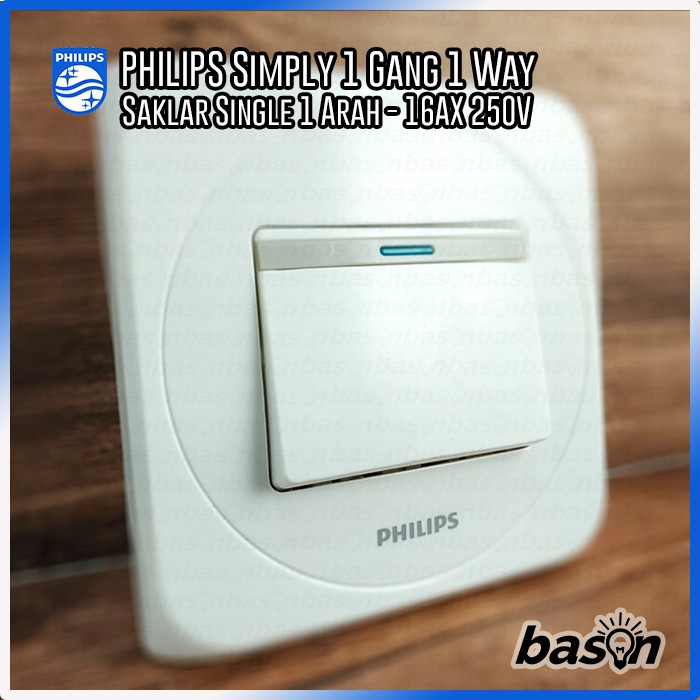 Jual PHILIPS Simply 1 Gang 1 Way | Saklar Single 1 Arah | Shopee Indonesia