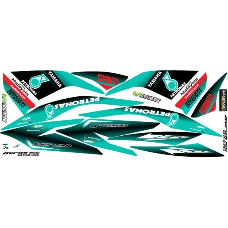 Jual Stripping Decal full body Aerox 155 Petronas | Shopee Indonesia