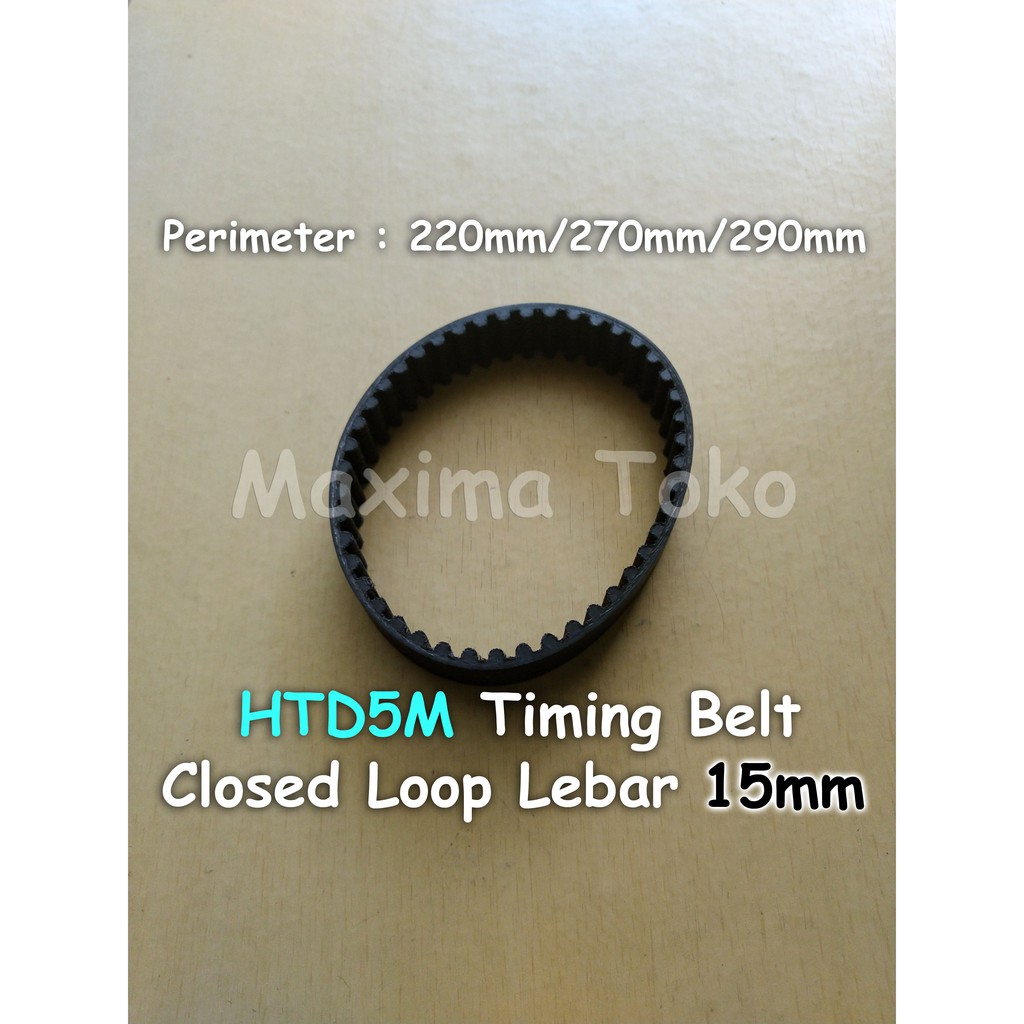 Jual Timing Belt HTD5M gigi 44 54 58 L 220MM 270MM 290MM Close loop Lebar 15mm HTD 5M Pitch 5mm ...