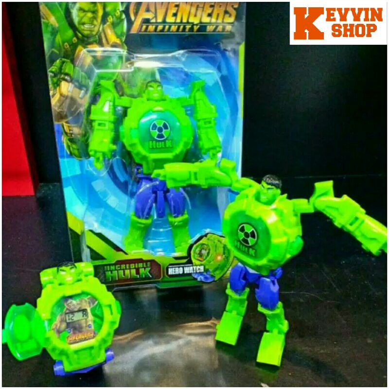 Jual JAM TANGAN ANAK ROBOT - AVENGERS - UNIK DAN KEREN SUPERHERO HULK ...