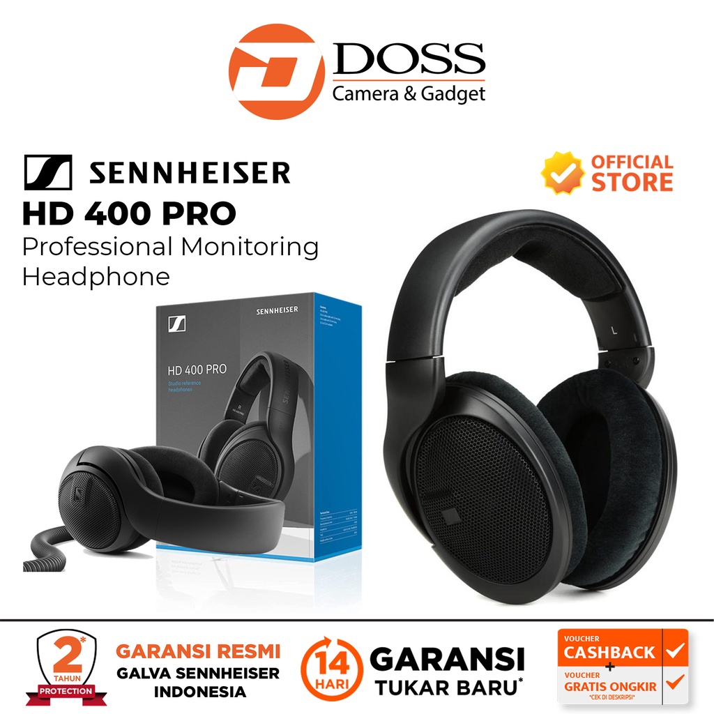 Jual Sennheiser HD 400 PRO Professional Monitoring Headphone | Shopee ...
