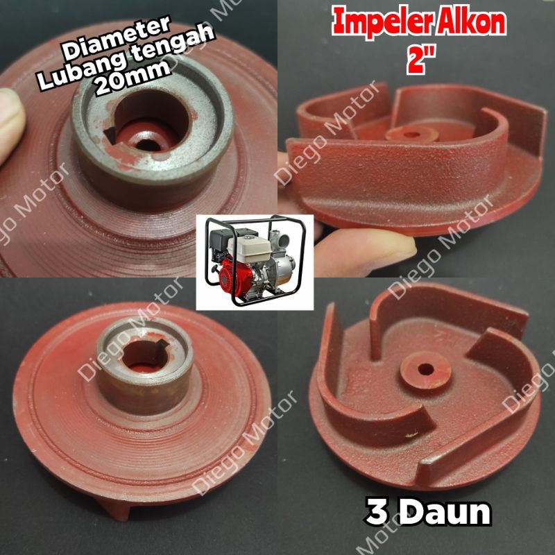 Jual Impeller kipas keong pompa air alkon irigasi tipe 2inci WP50 dan ...