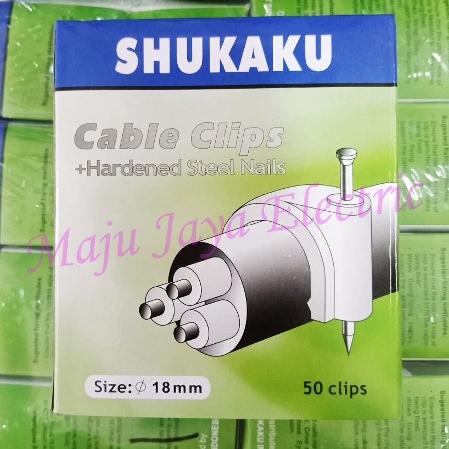 Jual Klem Kabel Paku Beton 18mm Shukaku Klen Kabel Cable Clips 18 mm ...
