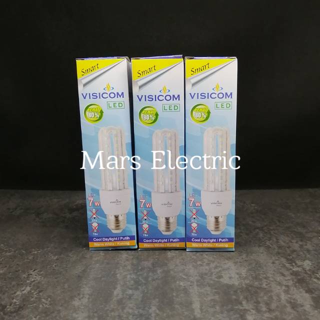 Jual Lampu LED Jagung Visicom Corn Smart 7W-3U Putih / Cool Daylight ...