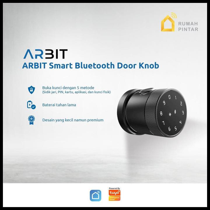 Jual Arbit - Smart Home Bluetooth Door Knob Lock Fingerprint Tuya ...