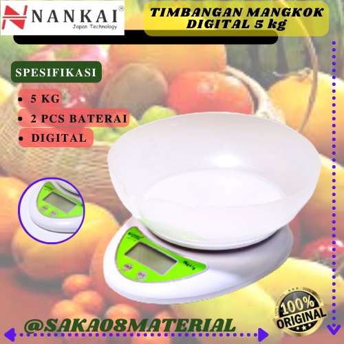Jual PROMO TIMBANGAN DIGITAL MANGKOK 5 KG TIPE 177-22 ORIGINAL NANKAI ...